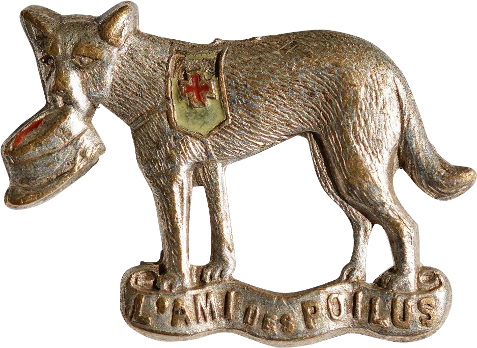 Download Ww1 French Red Cross Dog Fund Raising Pin ~ "l'ami ...