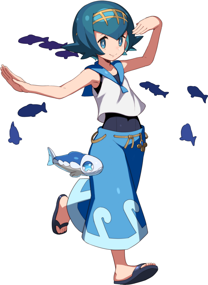 Suiren And Wishiwashi And Etc) Drawn By Tonami Kanji (800x1100), Png Download