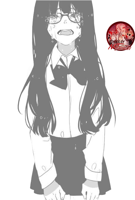 Girl Crying Alpha Beta - Crying Anime Girl (500x667), Png Download