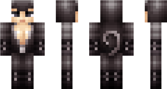 Minecraft Catwoman Skin (750x442), Png Download