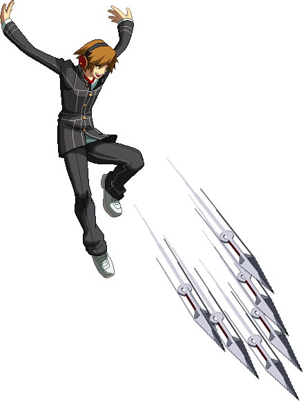 P4arena Yosuke Flyingkunai - Yosuke Hanamura Kunai (439x581), Png Download
