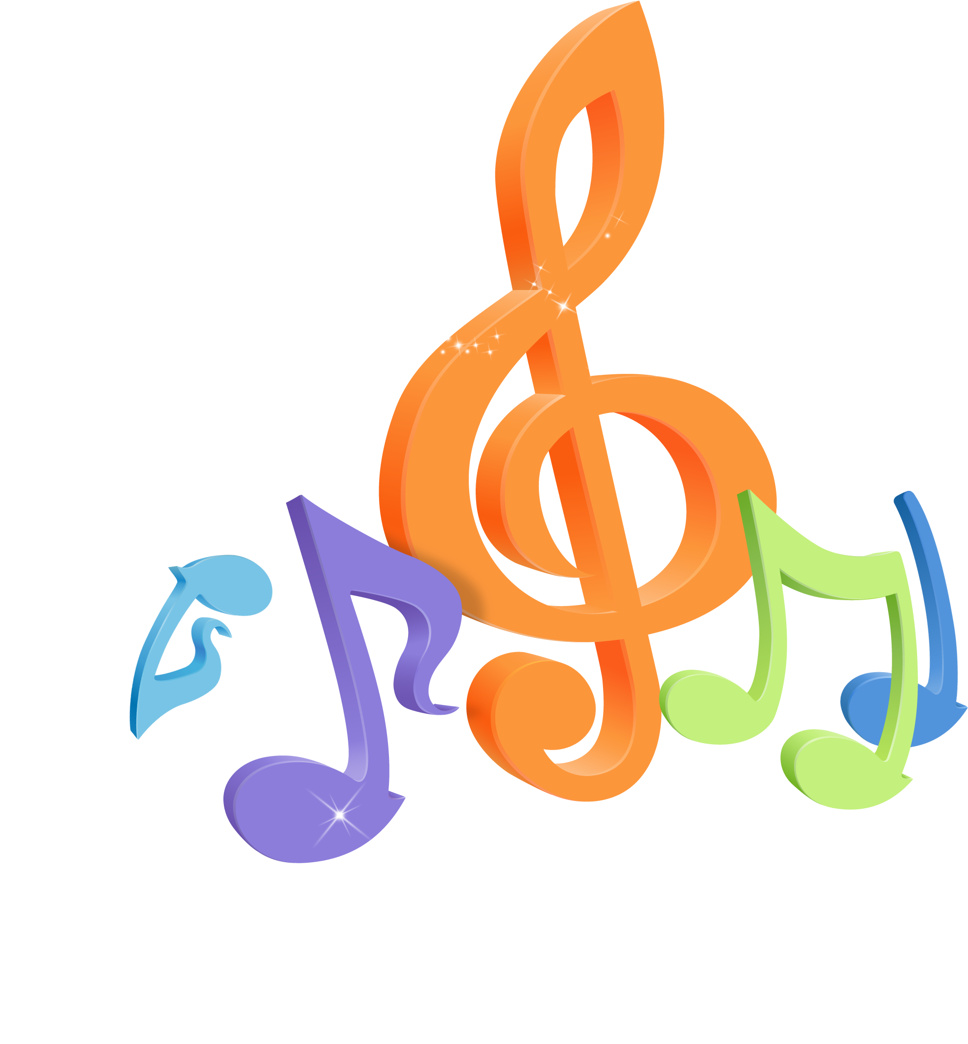 Graphic Arts Colourful Music Notes Musical Note Desktop - Colorful ...