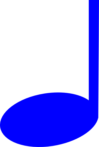 Blue Music Note Svg Clip Arts 402 X 597 Px (402x597), Png Download