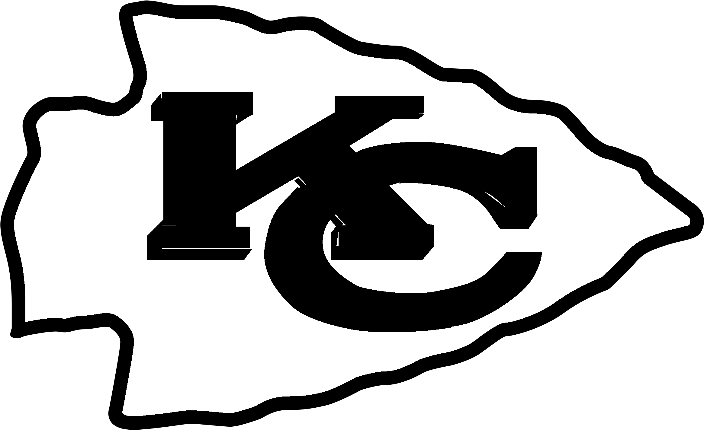 Kansas City Chiefs Logo Black And Ahite - Kansas City Chiefs Clipart ...