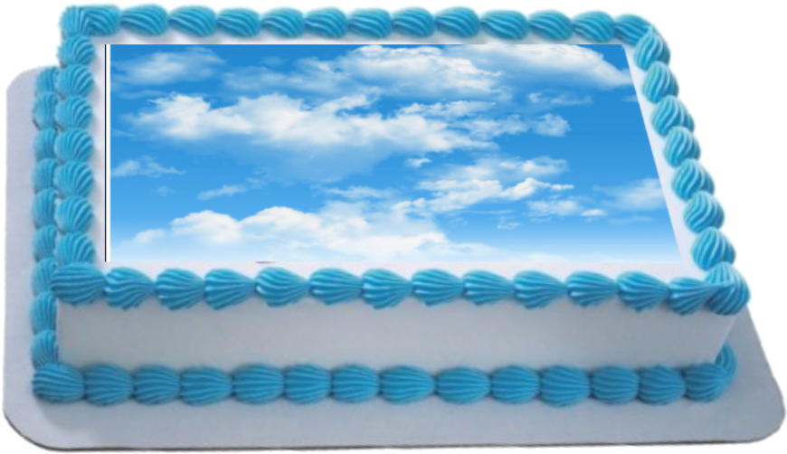 Pink And Blue Rectangle Cakes (1000x699), Png Download