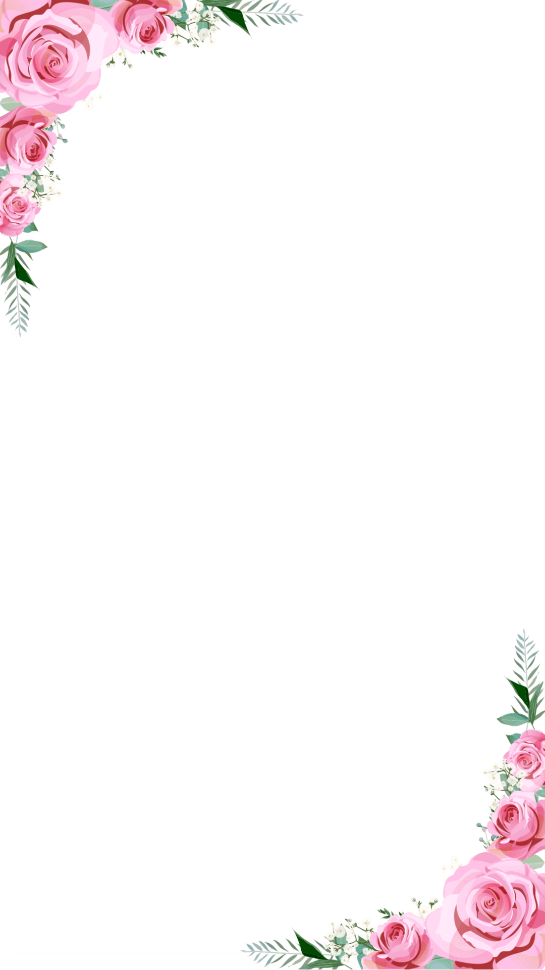 Download Pink Rose Borders - Wallpaper | Transparent PNG Download | SeekPNG