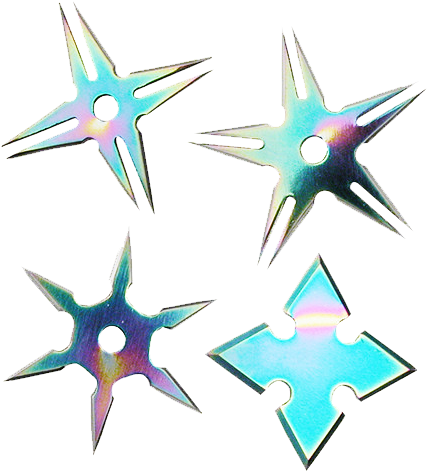2 1/2" Assorted Throwing Stars Set Of 4 (600x600), Png Download