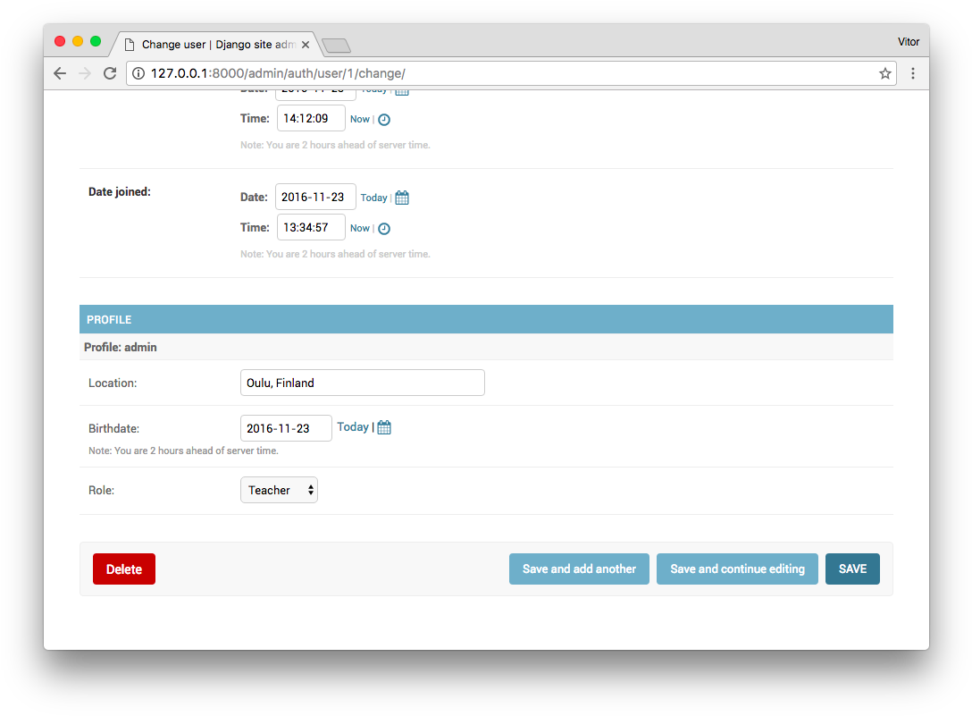 Django Admin User Profile (1103x812), Png Download