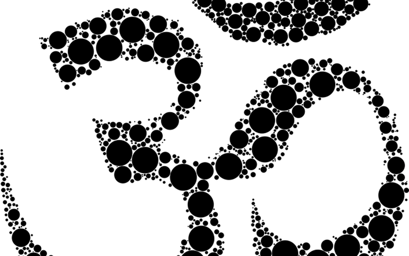 The Om Symbol Map Yoga - Hinduism Symbol (1368x855), Png Download