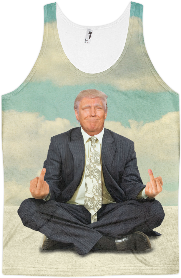 Zen Of Donald Trump Meditation All Over Print Tank (1000x1000), Png ...