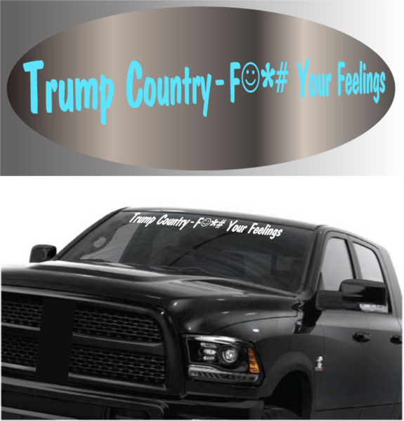 Trump Country Donald Trump Windshield Banner Car Decal - Ram Truck All ...