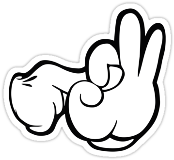 Mickey Mouse Hand Gang Signs
