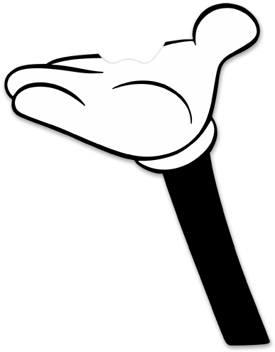 Hand Of Mickey Mouse - Mickey Mouse Hand Png (399x500), Png Download