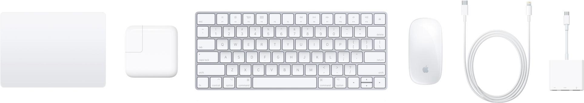 Mac Accessories Support - Apple Wireless Keyboard (2000x420), Png Download