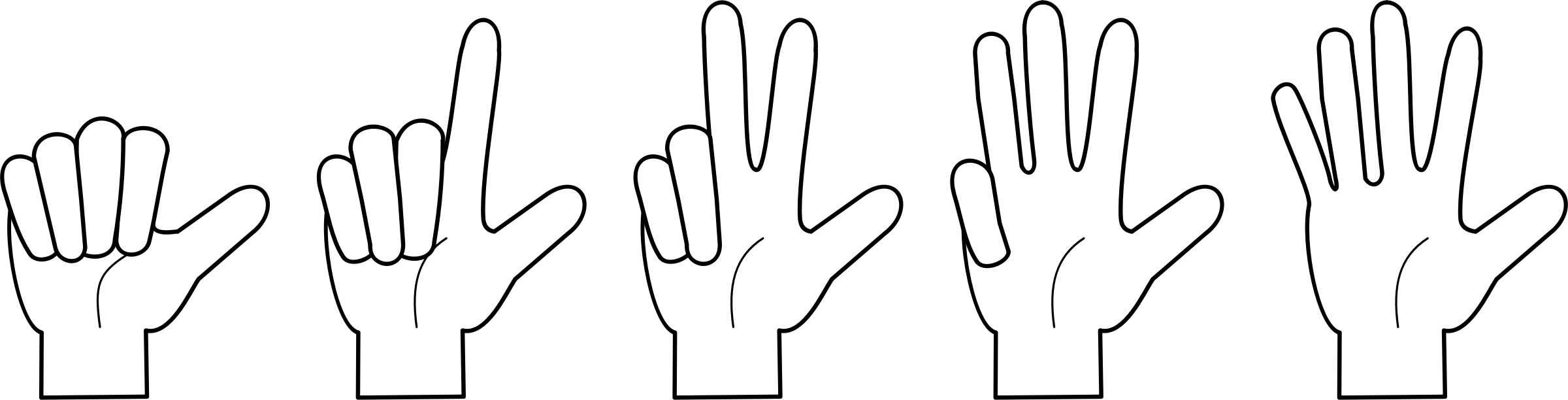 Fingers Clipart Hand Symbol - Clip Art Counting On Fingers (2400x612 ...