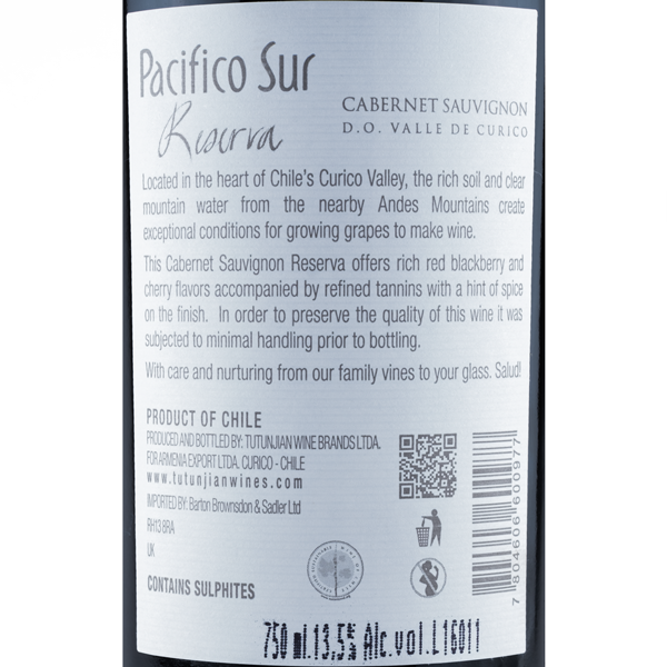 Pacifico Sur Reserva Cabernet Sauvignon, (600x600), Png Download