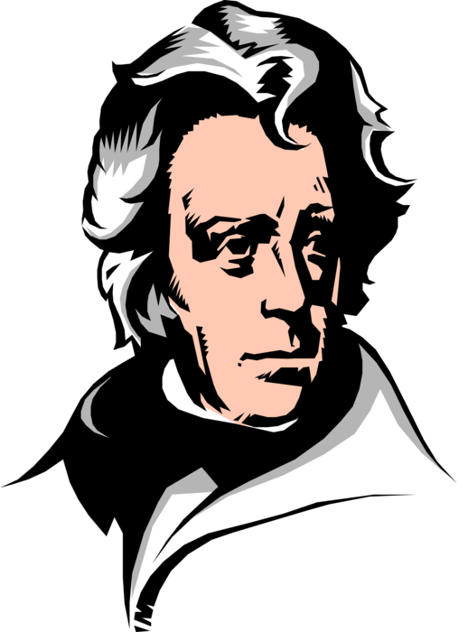Vector Illustration Of Andrew Jackson 7th President (518x700), Png Download