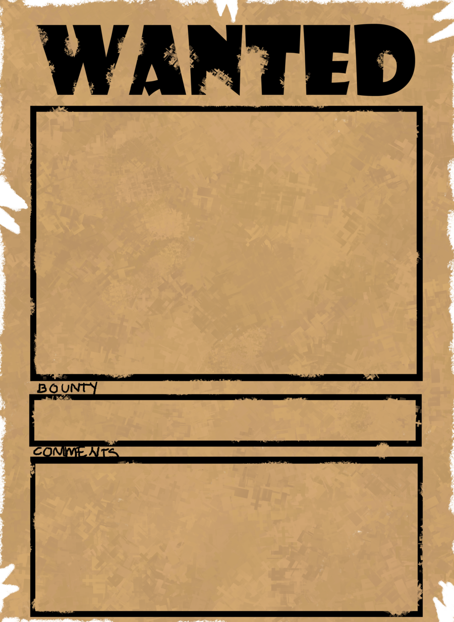 Download Most Wanted Poster Templates | Transparent PNG Download | SeekPNG