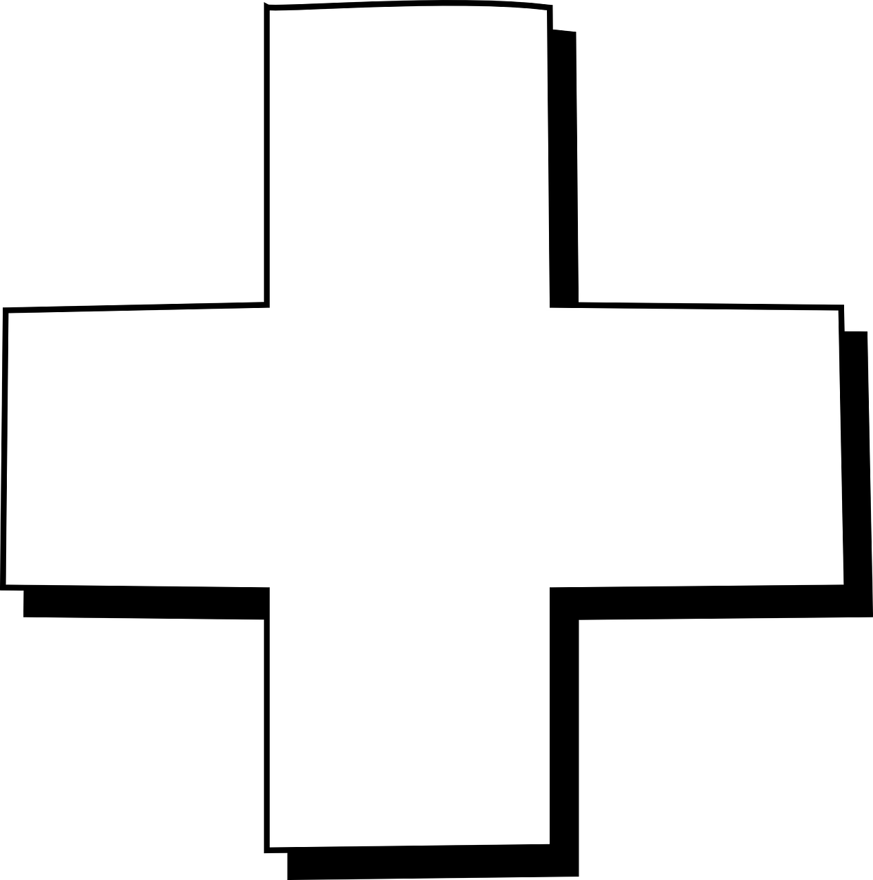 Download Cross Outline Clip Art At Clker | Transparent PNG Download ...