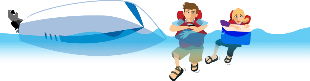 Emergency Response To Falling Overboard - Illustration (1000x262), Png ...