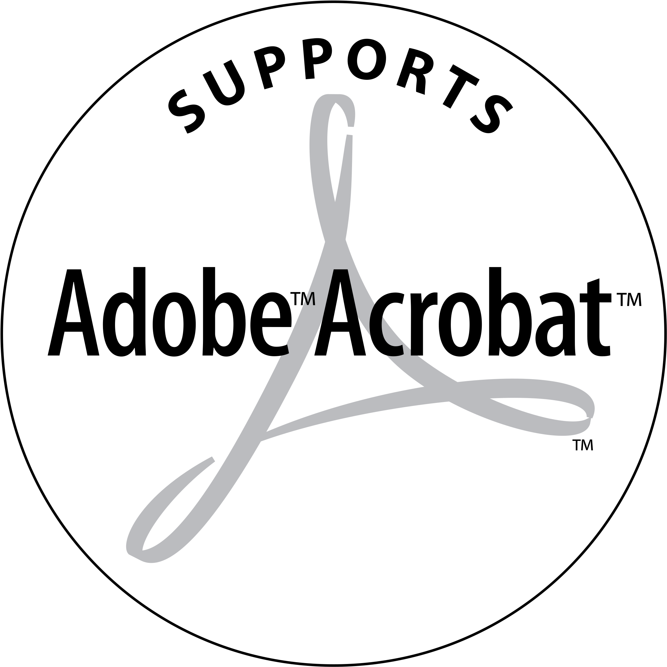 Adobe Acrobat Supports Logo Png Transparent (2400x2400), Png Download