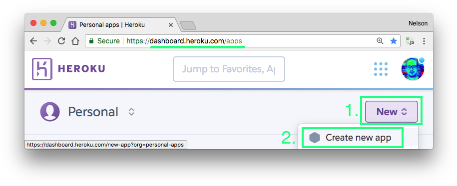 Heroku Create App (930x384), Png Download