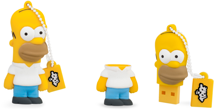 Tribe Simpsons Homer 16gb Usb Flash Drive (800x444), Png Download
