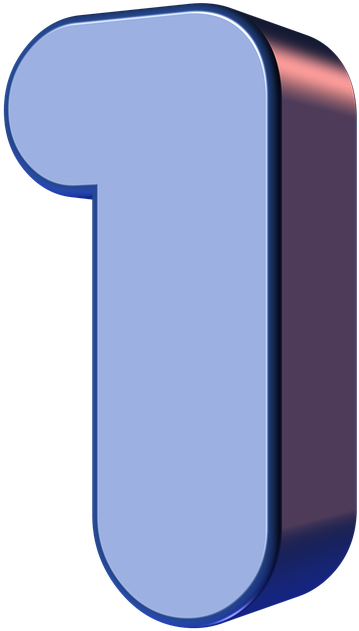 Angka 1 Png (720x720), Png Download