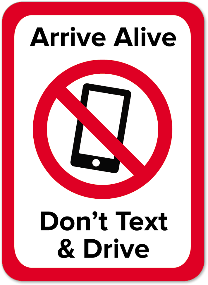 Picture Of "arrive Alive Don't Text And Drive" Stickers (1200x1200 ...