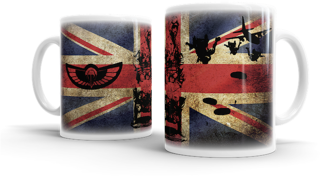 Airborne Forces Sas Halo Union Jack Mug (709x517), Png Download