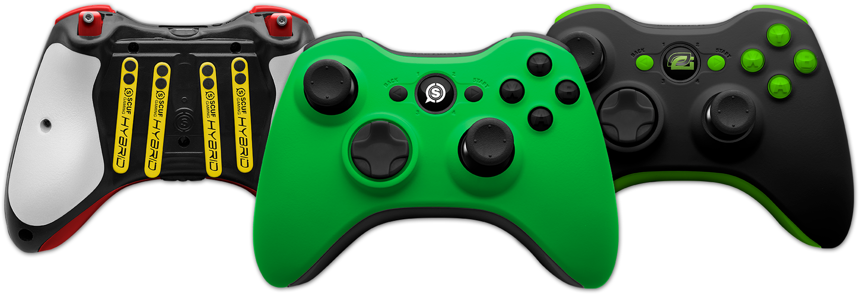 Hybr#custom Xbox360 Controllers Optic (1800x631), Png Download