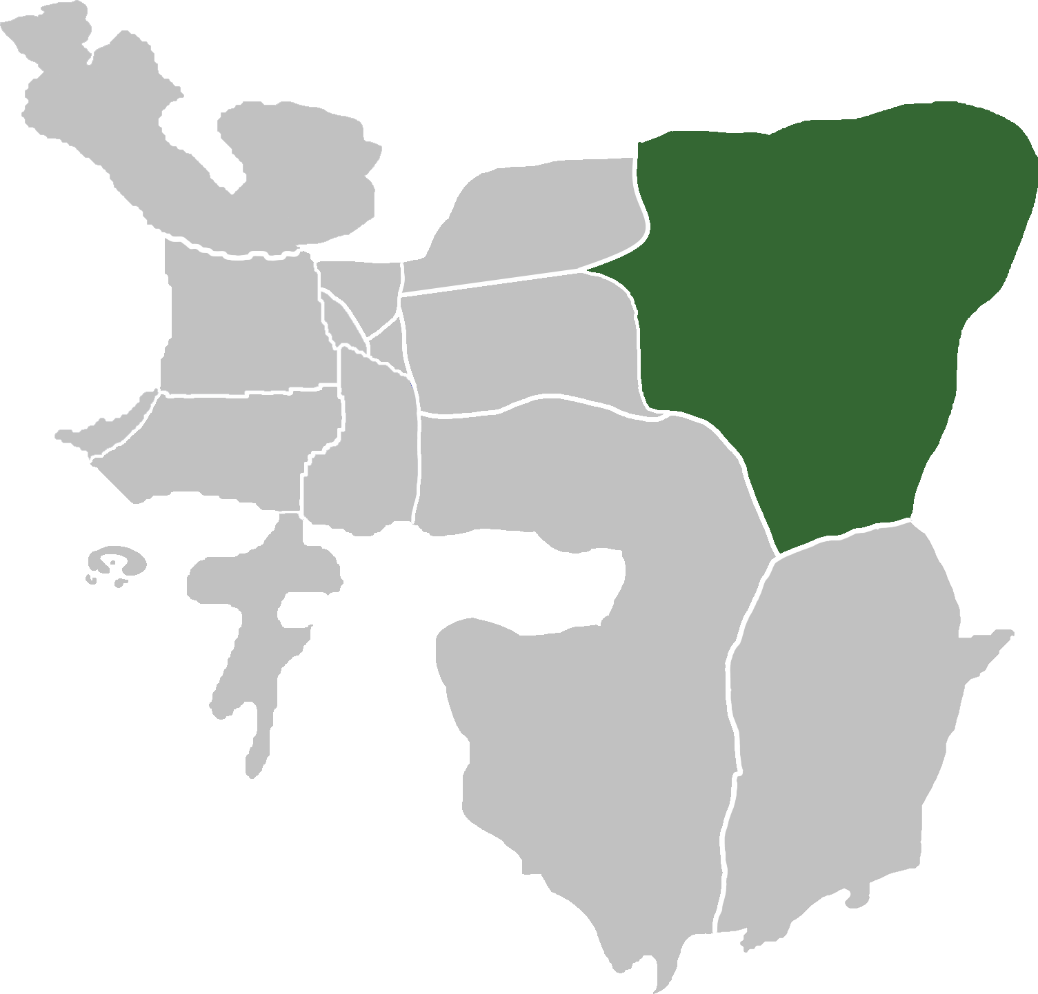 Map Of Teurin (1505x1442), Png Download