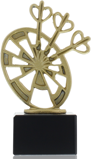 Outline Figure Dart 15,5cm Gold-coloured - Trophy (900x600), Png Download