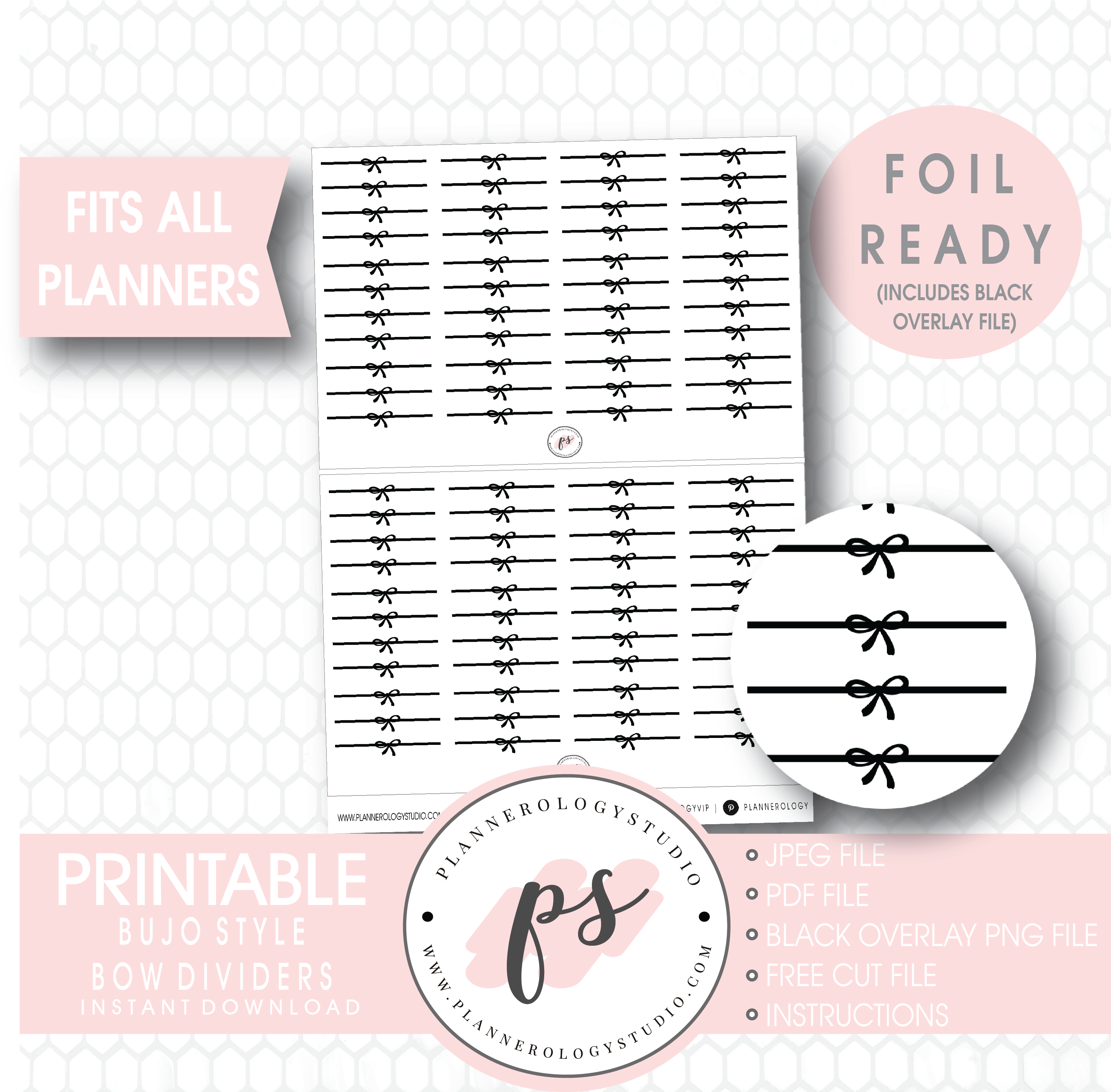 Planner Stickers FOIL Bow Collection Stickers, Labels & Tags Paper etna ...