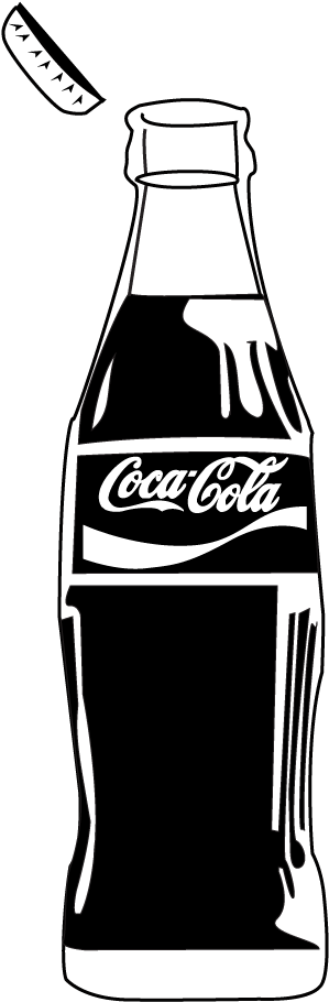 Download Coke Bottle Png Download - Black And White Coca Cola Bottle ...