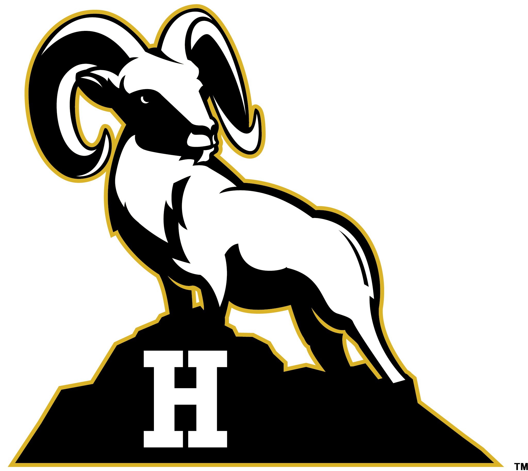 Ram On The H Rock - Highland School Of Technology Rams (2677x2550), Png ...