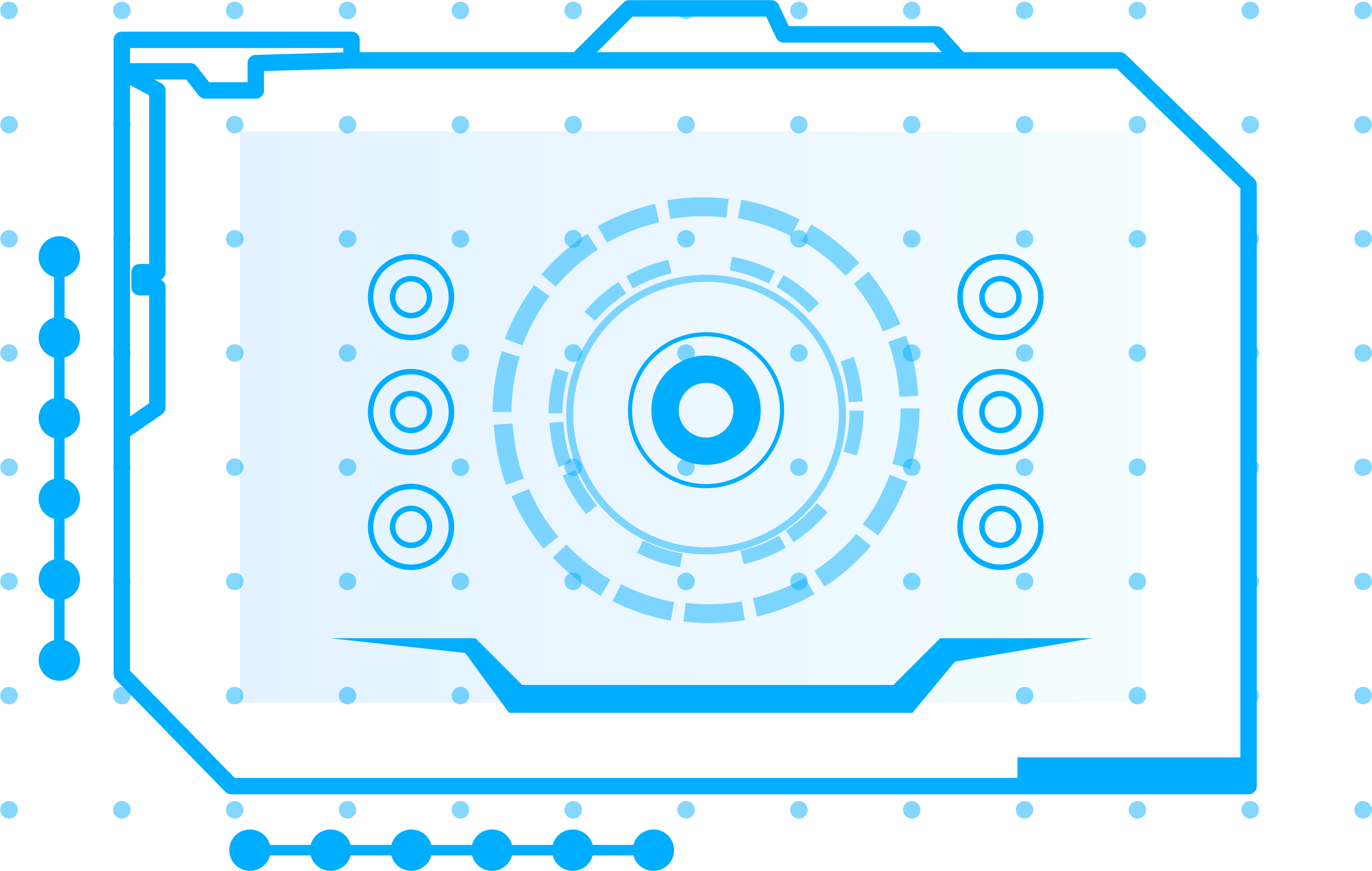 Ai Border Technology Blue Png And Vector Image (8334x8334), Png Download