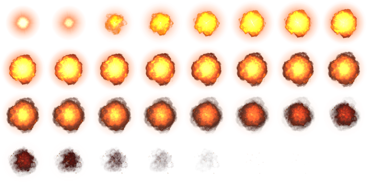 Example Sprite Sheet Animation - Food (1207x605), Png Download
