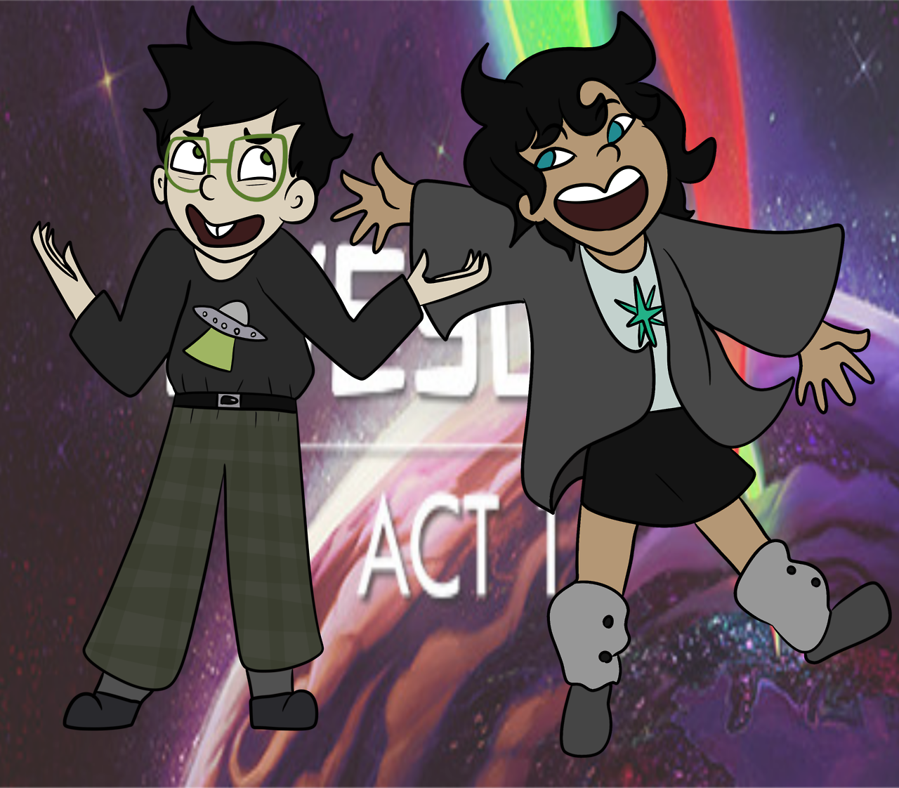 Jude Harley And Joey Claire - Cartoon (1280x1122), Png Download