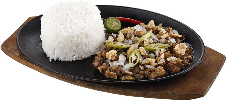 Sizzling Sisig - Sizzling Sisig With Rice (842x562), Png Download