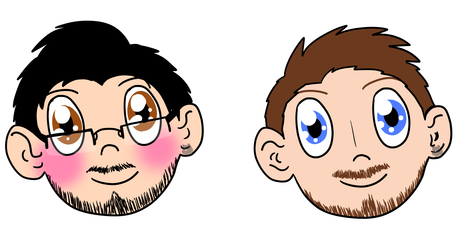 Some Cute Nerds - Cartoon (1852x956), Png Download