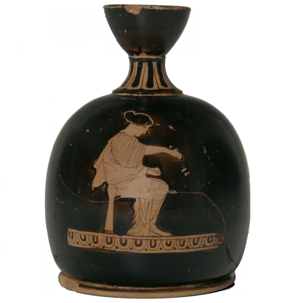 Squat Lekythos - Earthenware (600x617), Png Download