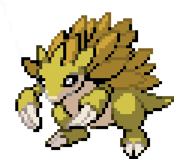 Sandslash - Pixel Art Pokemon Sandslash (630x560), Png Download