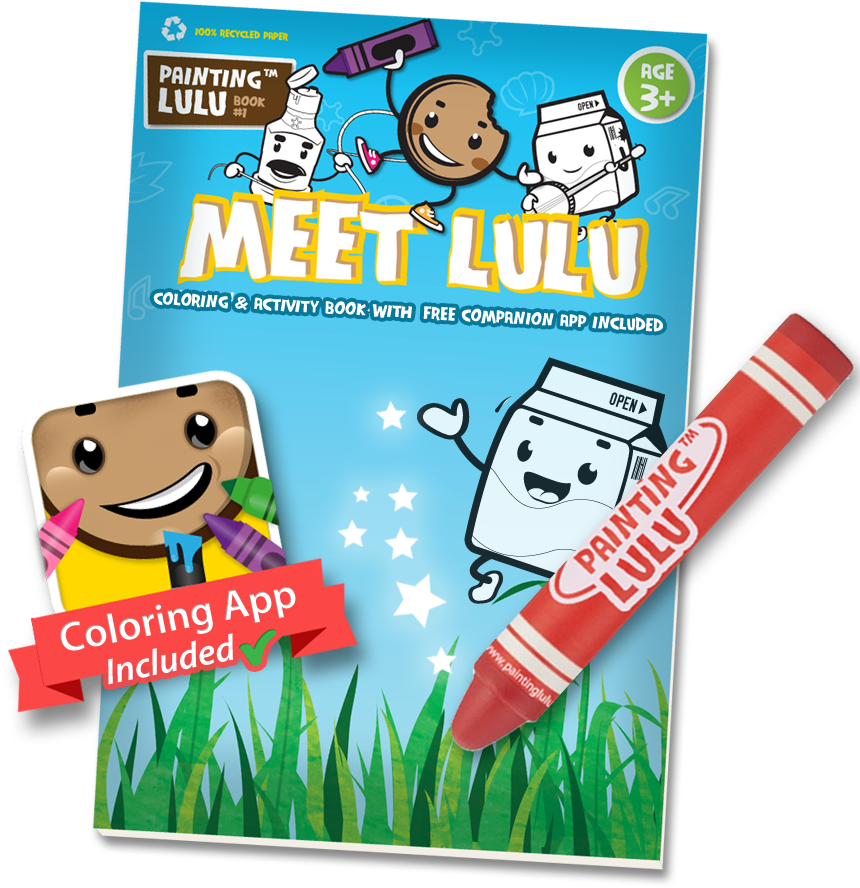 Meet Lulu Coloring Book, App, Stylus Review - Cartoon (900x900), Png ...