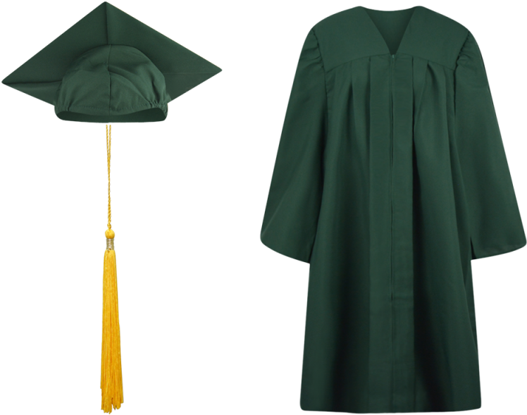 Download Graduation Gown Png - Cap And Gown Png | Transparent PNG ...