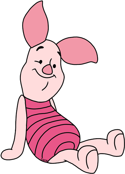 Piglet - Winnie The Pooh Characters Piglet (423x576), Png Download