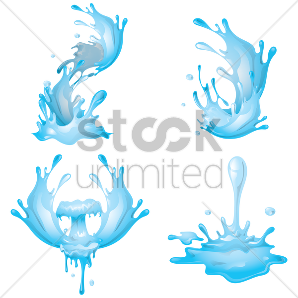Water Splash Vector Png (600x600), Png Download