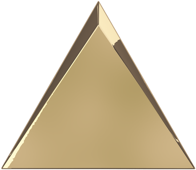 Gold - Metallic Gold Triangle (1000x1000), Png Download