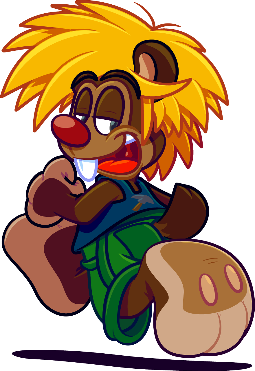 Gopher A Run - Cartoon (881x1280), Png Download