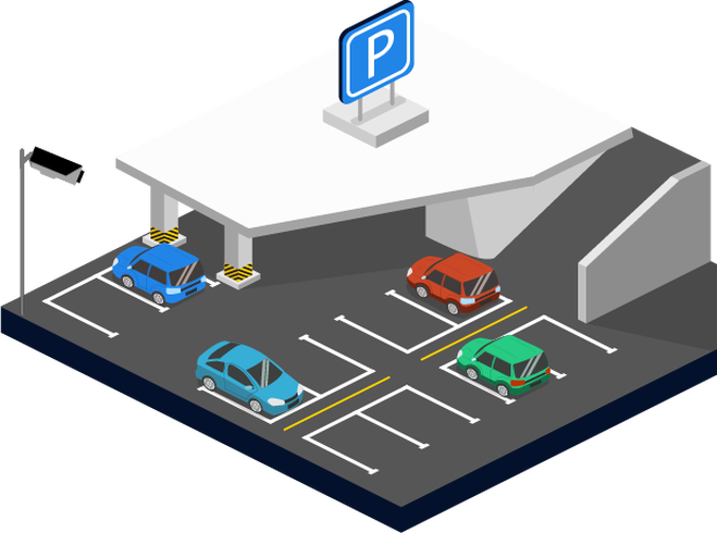 Parking Lot - Vector Graphics (659x490), Png Download